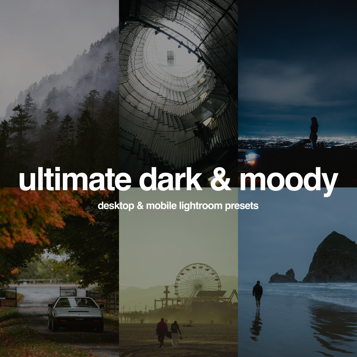 Dark & Moody Lightroom Preset Pack & Gridfiti