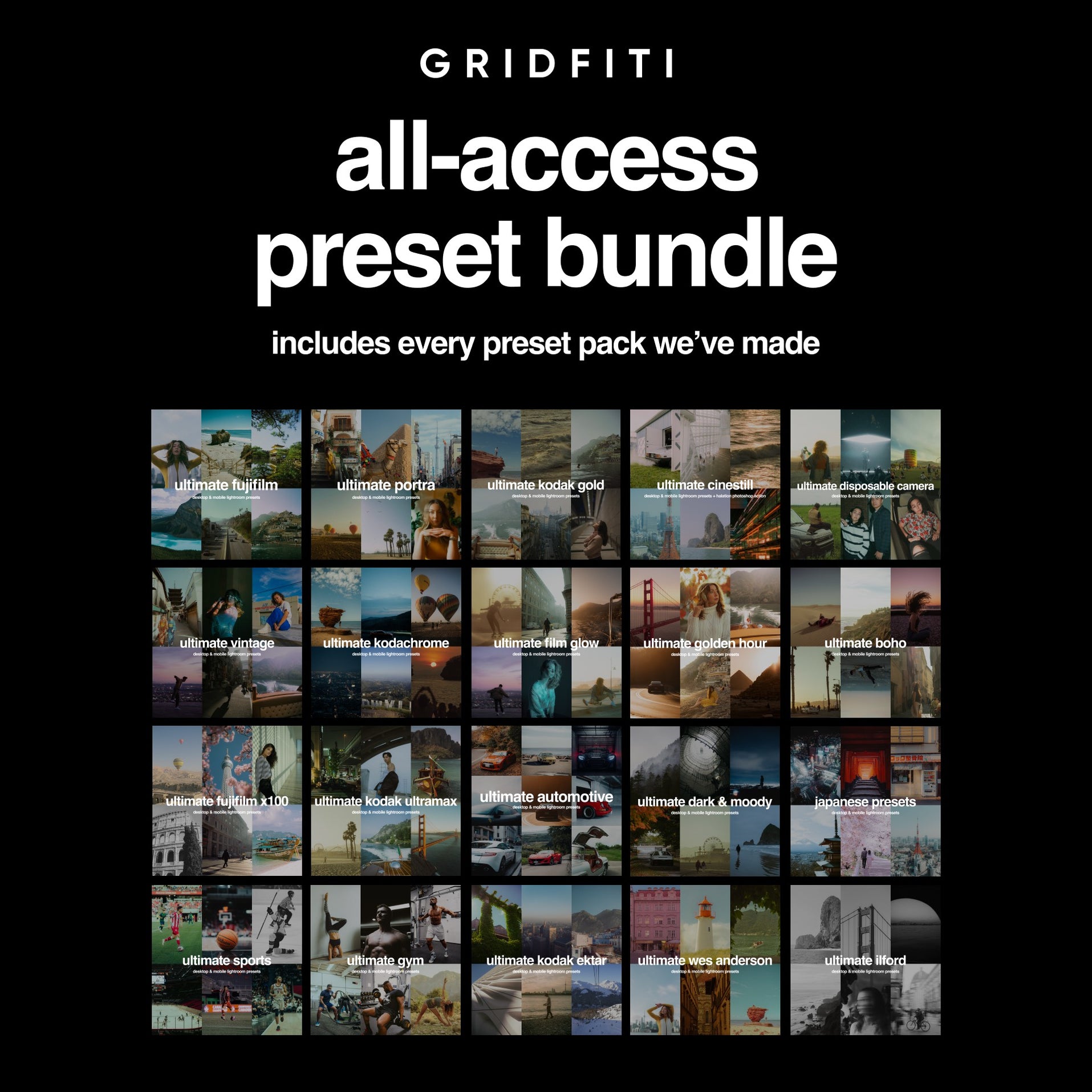 Ilford Lightroom Preset Pack & Gridfiti