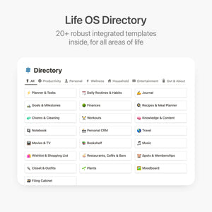 Notion Life OS Template: All-in-One Dashboard & Gridfiti