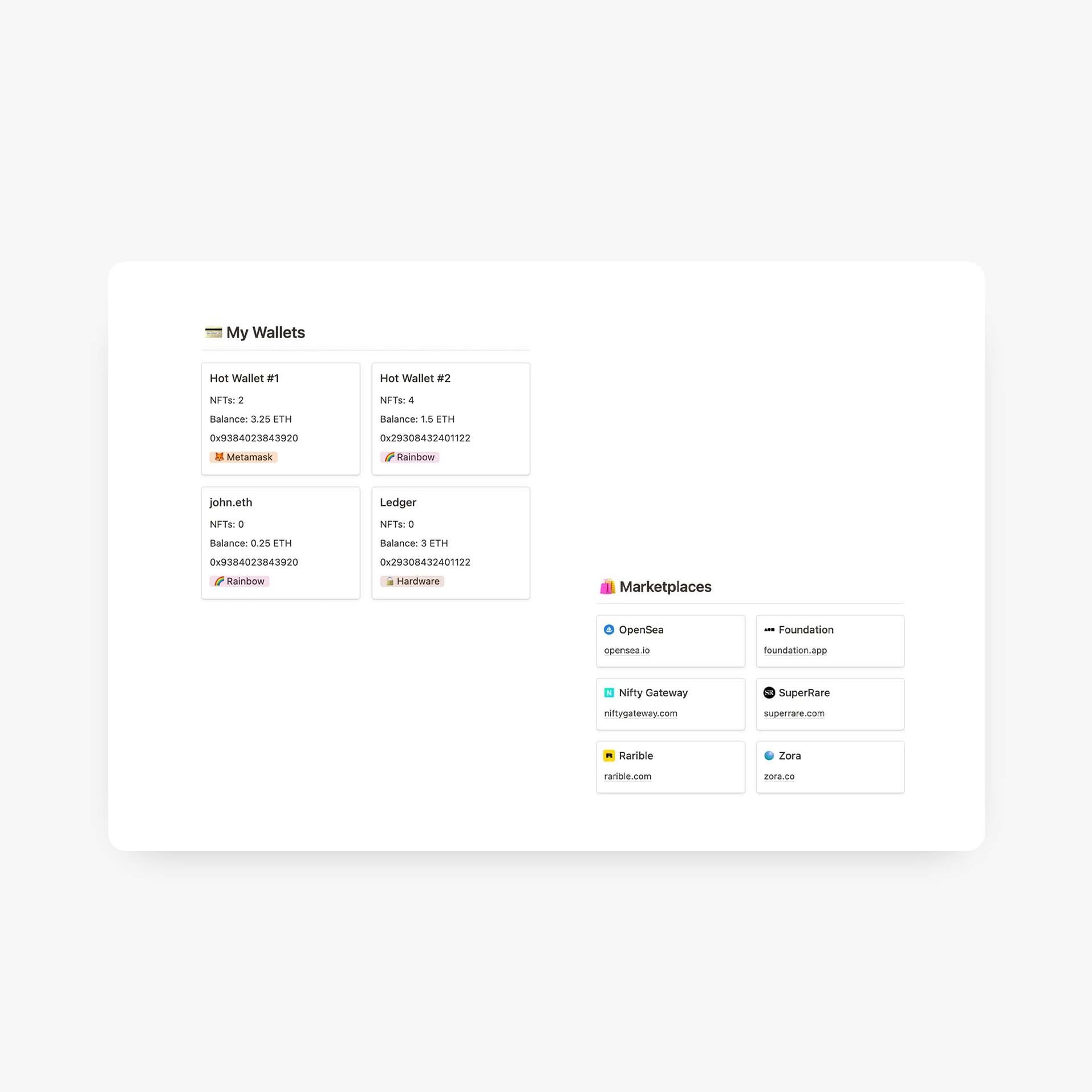 The Ultimate Notion NFT Tracker Template & Gridfiti