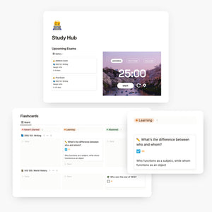 Notion Student OS Template & Gridfiti