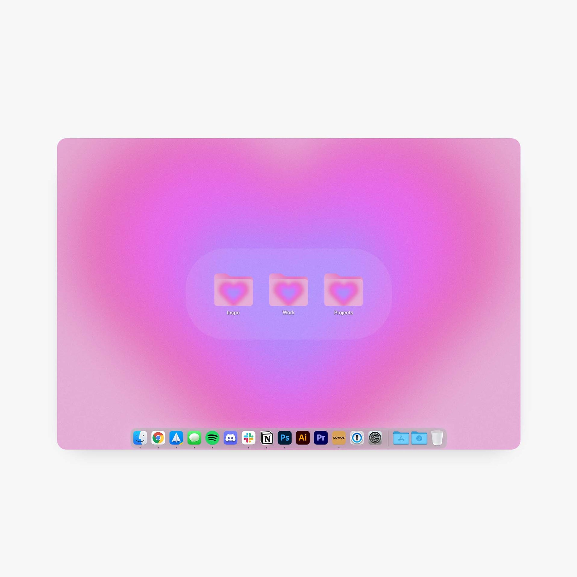 Aura Hearts Desktop Folder Icon Pack & Gridfiti