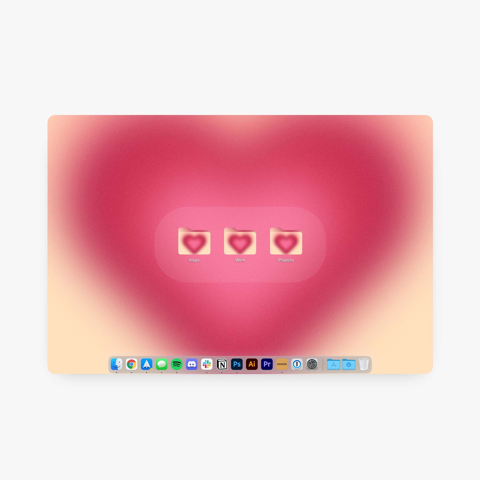 Aura Hearts Desktop Folder Icon Pack & Gridfiti