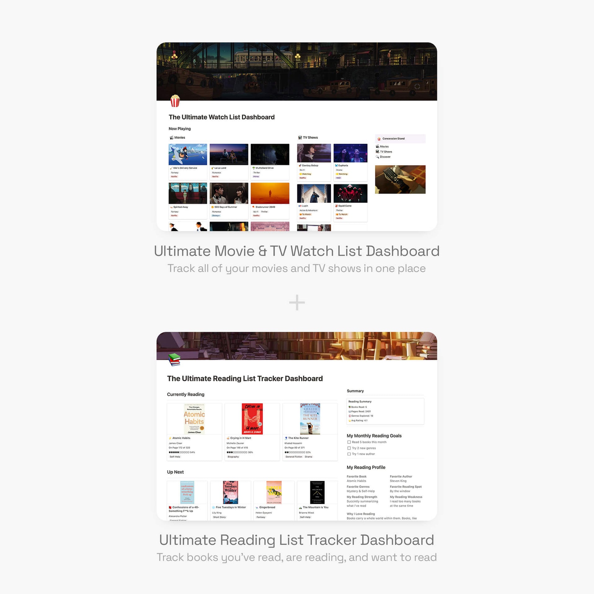 The Ultimate Watch List Dashboard Template for Notion [Movies & TV ...