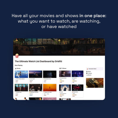 The Ultimate Watch List Dashboard Template for Notion [Movies & TV ...