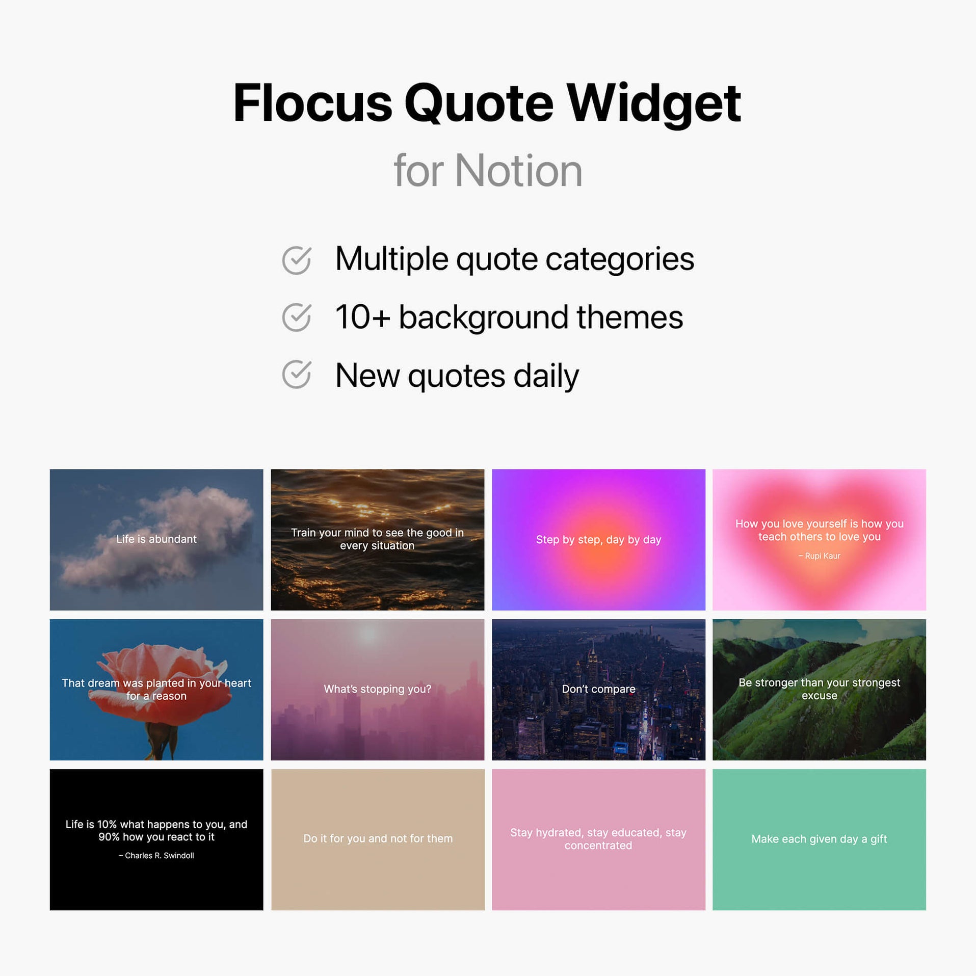 Flocus Notion Quote Widget & Gridfiti