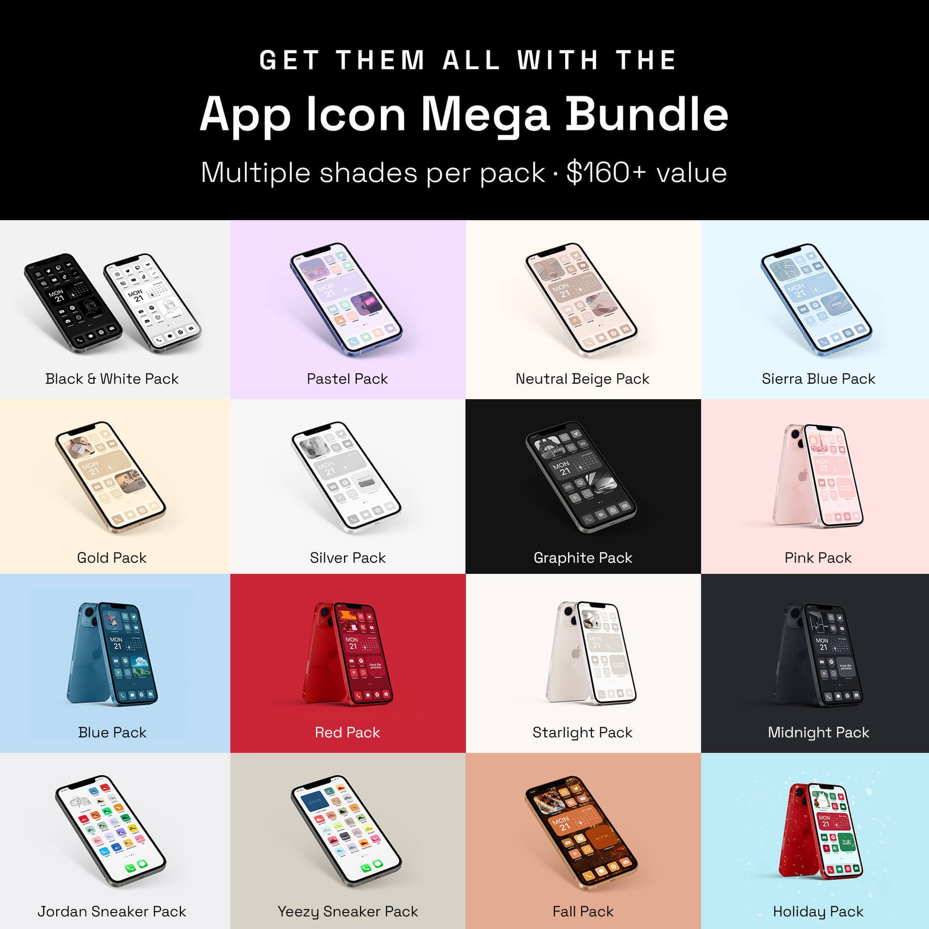 Jordan Sneaker Icon Pack for iOS & iPadOS & Gridfiti